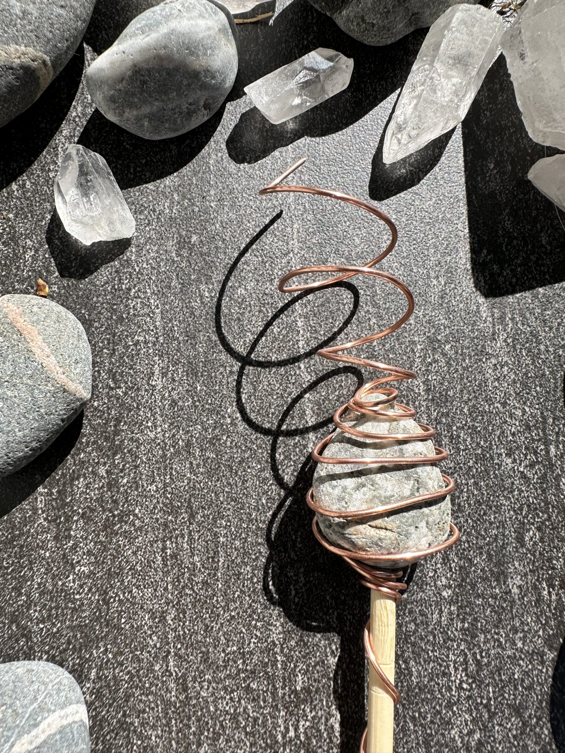 Beach Stone Wand #19 - Sanctuary Everlasting