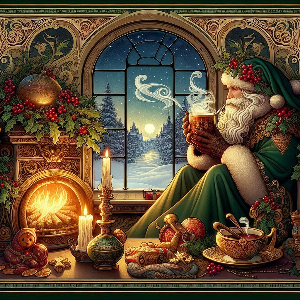 Old Father Christmas: The Green-Robed Winter Spirit Who Existed Before ...